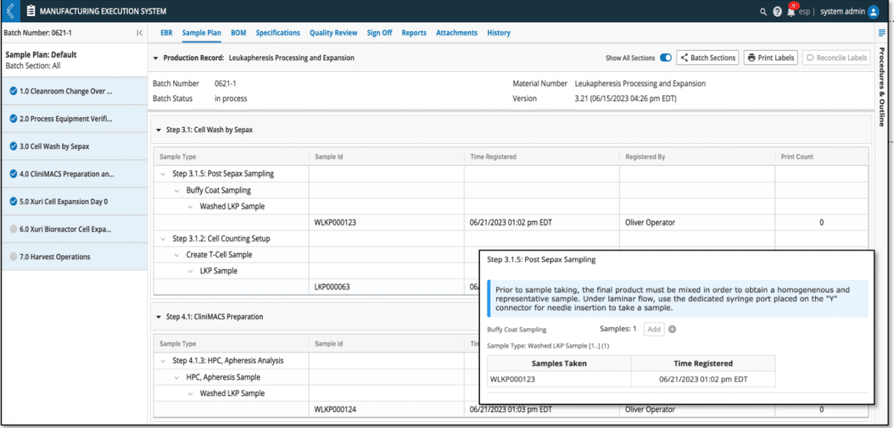 L7|ESP Manufacturing Execution System (MES) – Sample Plans, Sample ...